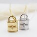 Sterling Silver or 18ct Yellow Gold Plated Bee Padlock Necklace - Etsy