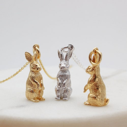 18ct Gold Plated or Silver Chinese Year of the Rabbit Necklace - Etsy