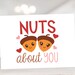Nuts About You Printable Valentine's Day Card for Him - Etsy