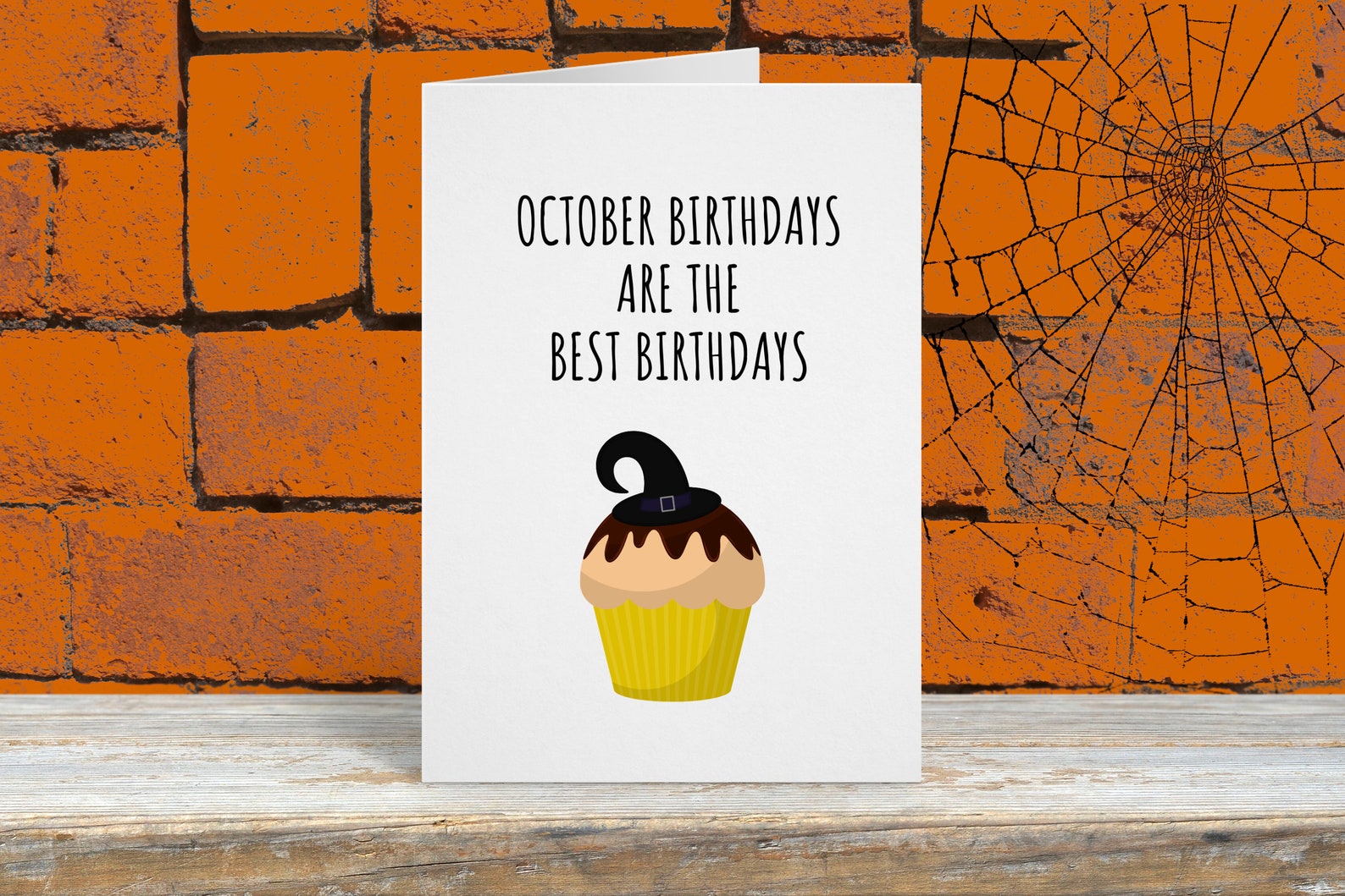 Printable October Birthday Card Halloween Birthday Card | Etsy