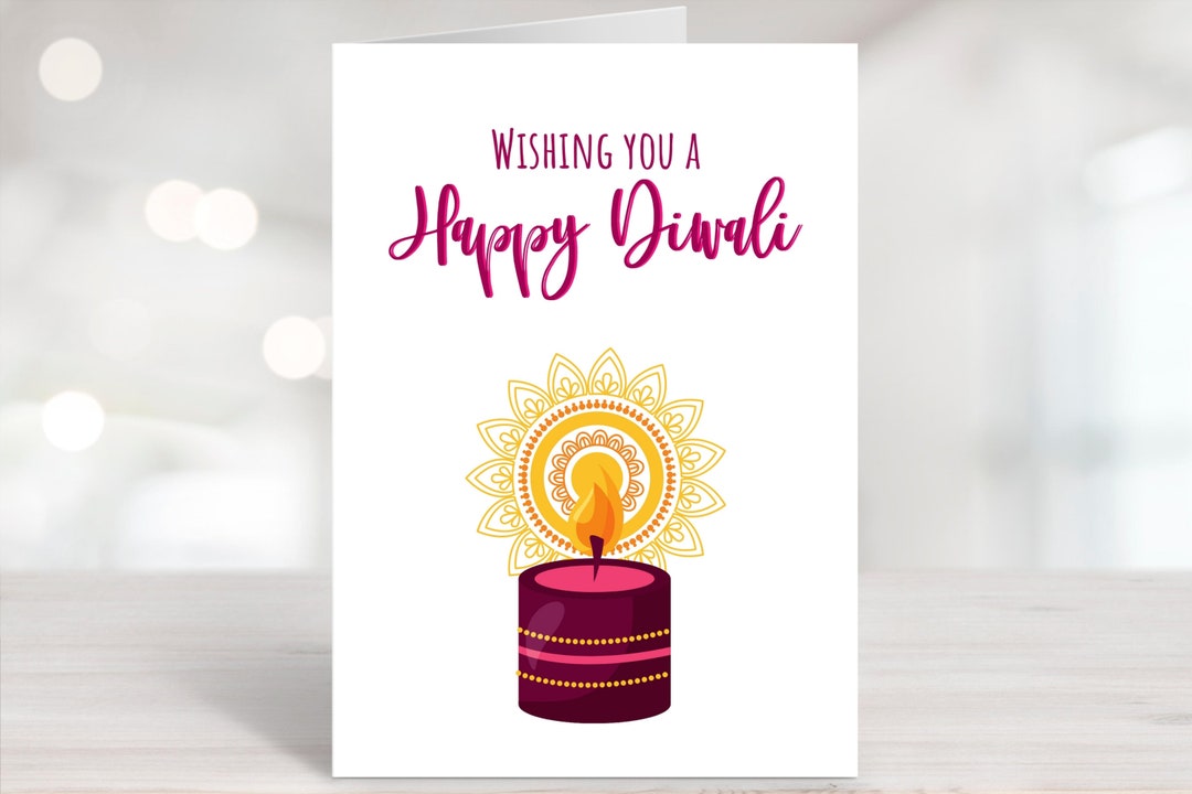 Printable Diwali Card Happy Diwali Card Diwali Greeting - Etsy