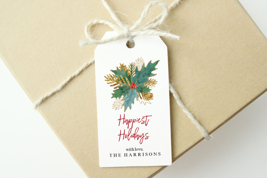 Printable Holiday Tag, Editable Christmas Gift Tag, Gift Tag Template ...
