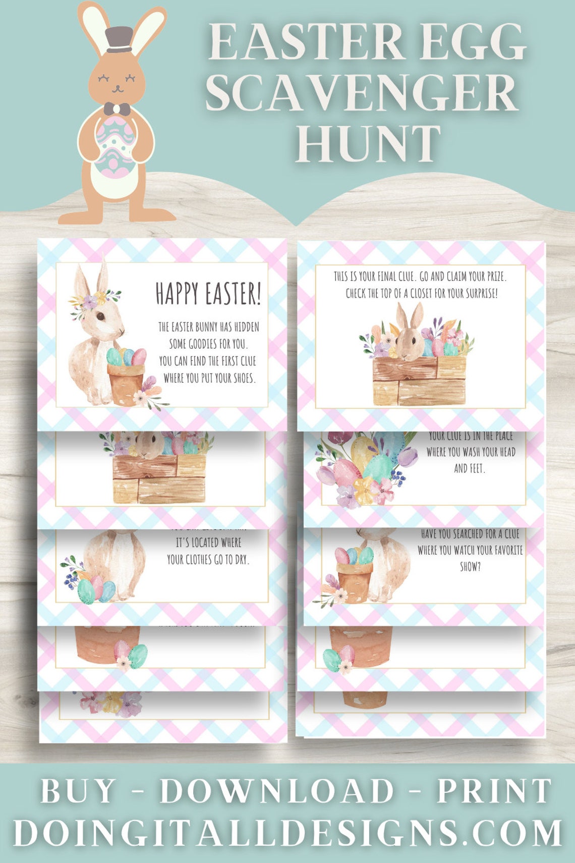 Easter Scavenger Hunt Printable Easter Egg Hunt Kids Easter | Etsy