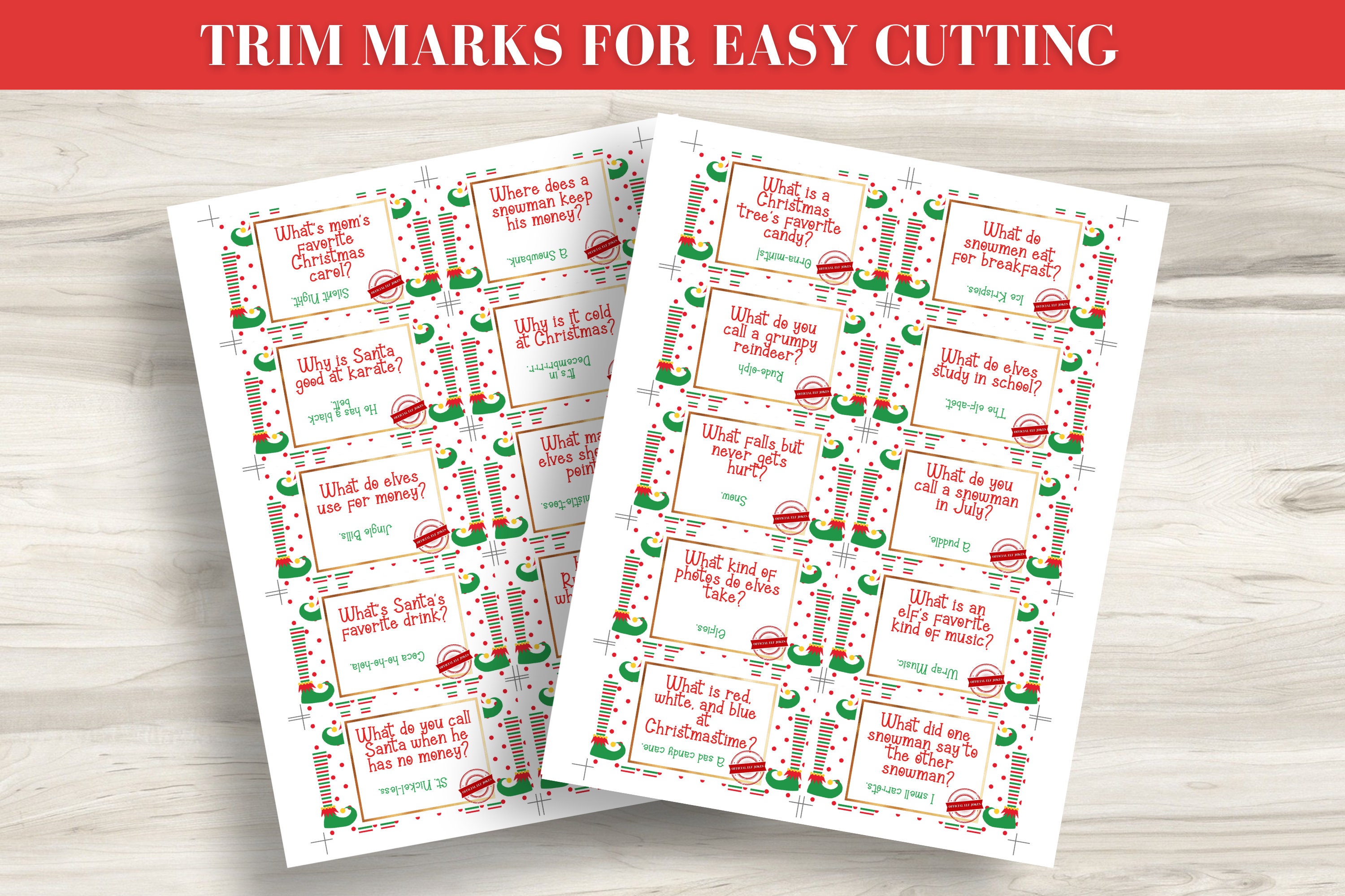 Elf Jokes Elf Accessories Elf Notes Printable Elf Props | Etsy