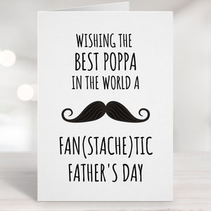 Printable Father's Day Card, Printable Poppa Card, Card for Poppa ...