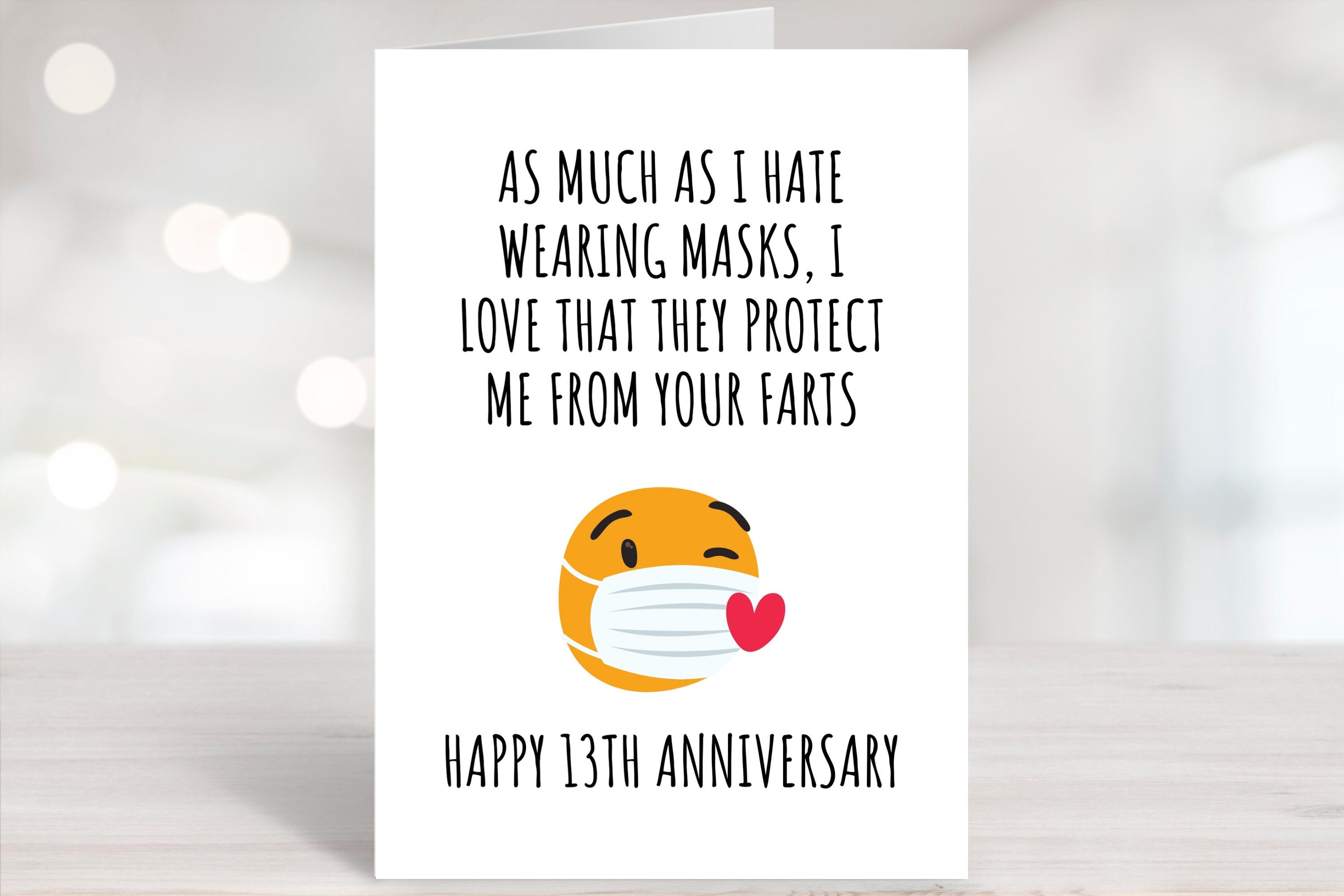 13 Year Anniversary Husband Wife Printable Anniversary Card Boyfriend ...