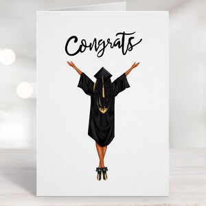 Printable Graduation Card Black Graduation Card Black Grad - Etsy