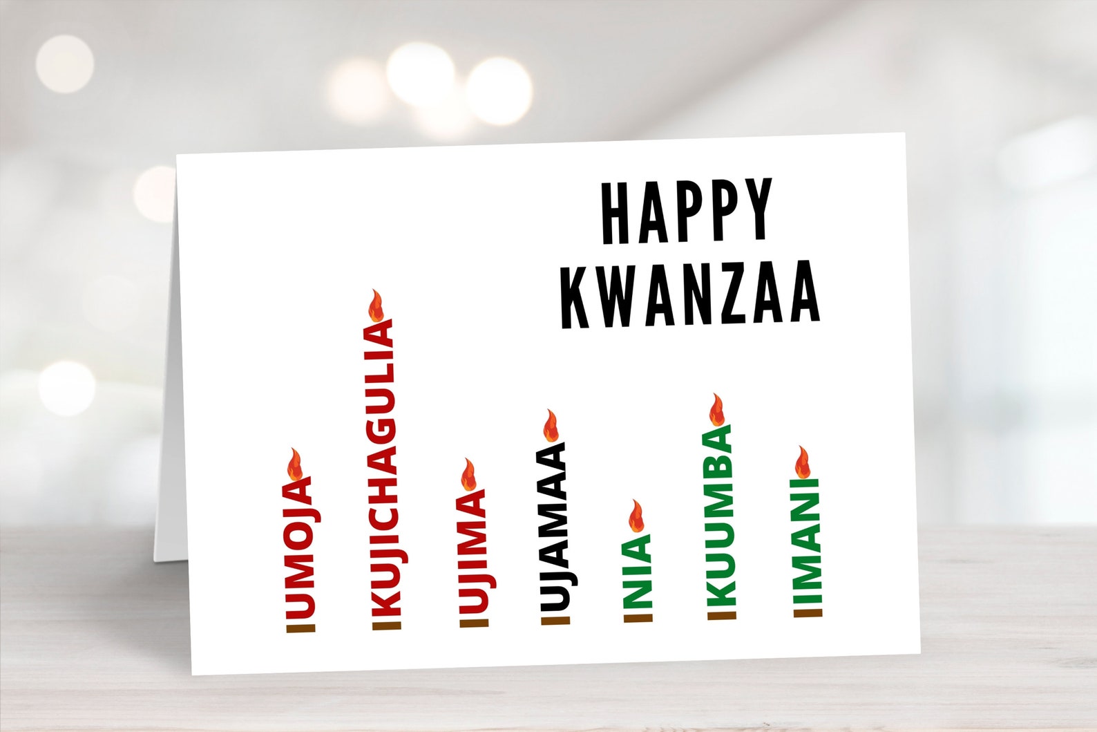 Printable Kwanzaa Card Downloadable Kwanzaa Card Digital | Etsy
