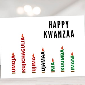 Printable Kwanzaa Card, Downloadable Kwanzaa Card, Digital Print ...
