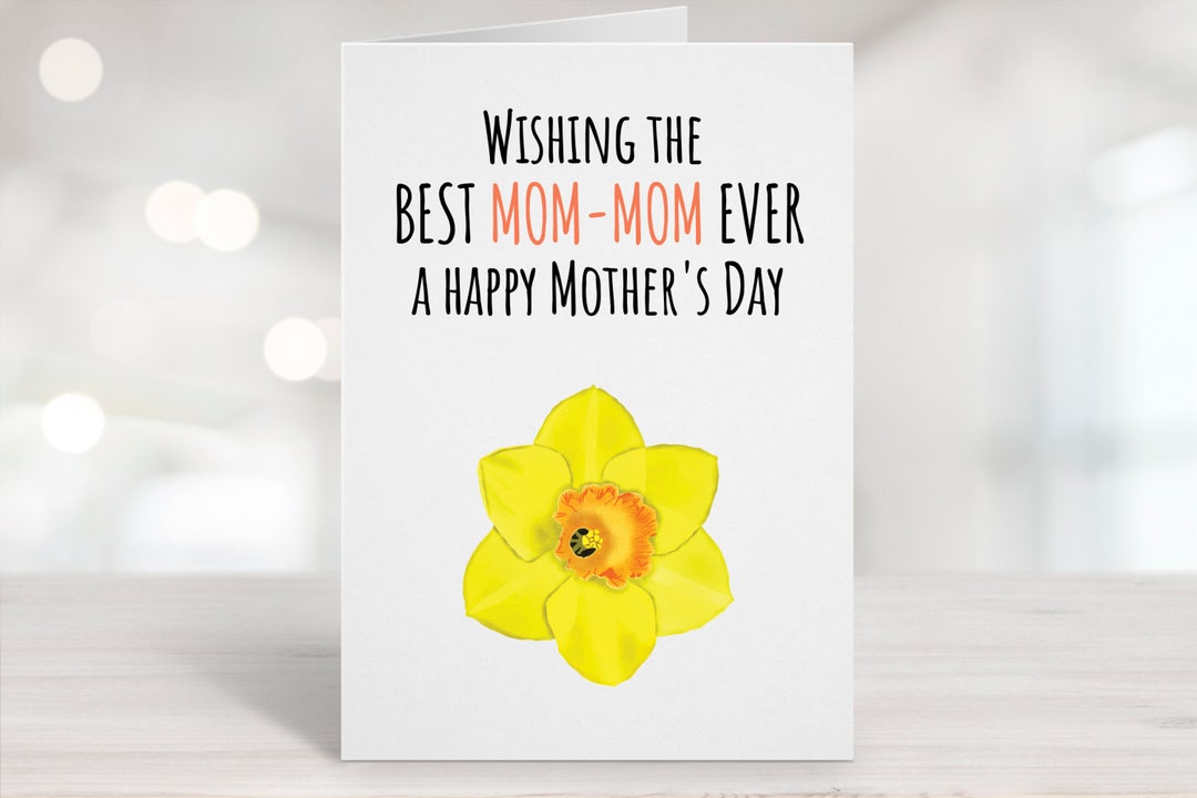 Printable Mother's Day Card, Granny Card, Mom-mom Card, Card for ...