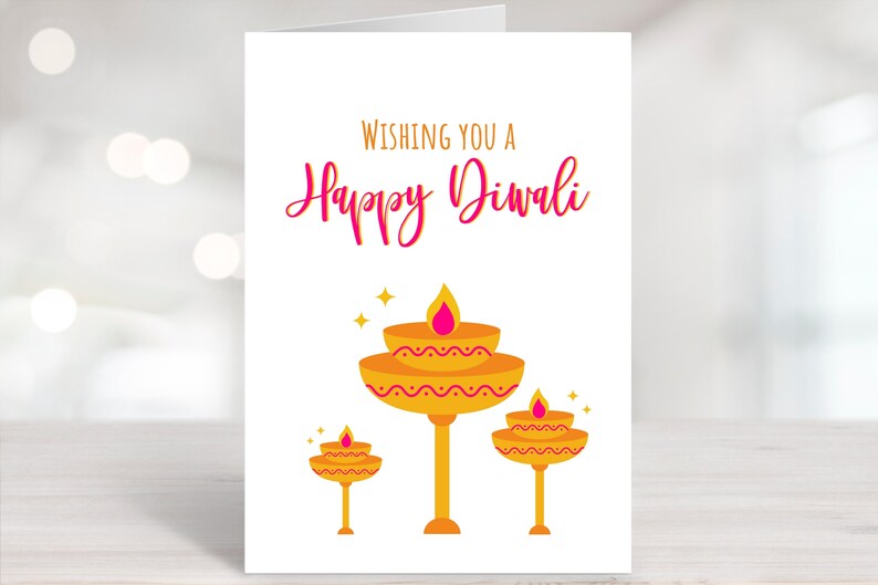 Printable Diwali Card Happy Diwali Card Diwali Greeting - Etsy
