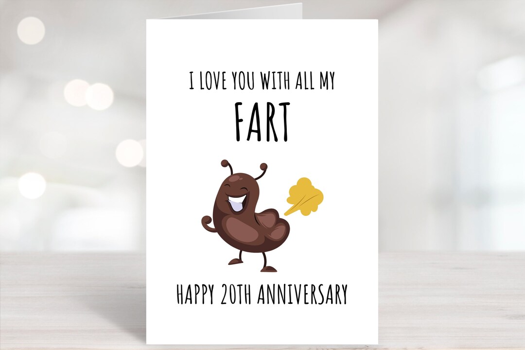 Printable Anniversary Card, 20th Anniversary Card, 20 Year Anniversary ...