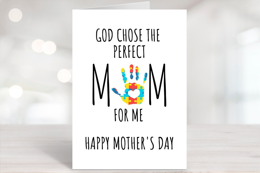 Printable Mothers Day Card for Wife, Autism Mom Card, Autism Mom Gift ...
