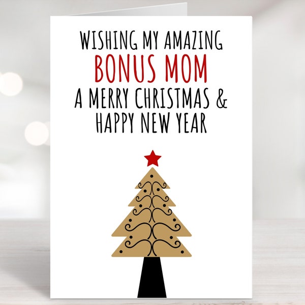 Christmas Card For Stepmom Etsy