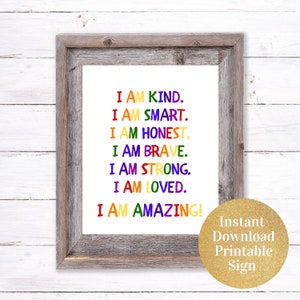 Printable Kindness Poster, Be Kind Print, Playroom Wall Art, Classroom ...