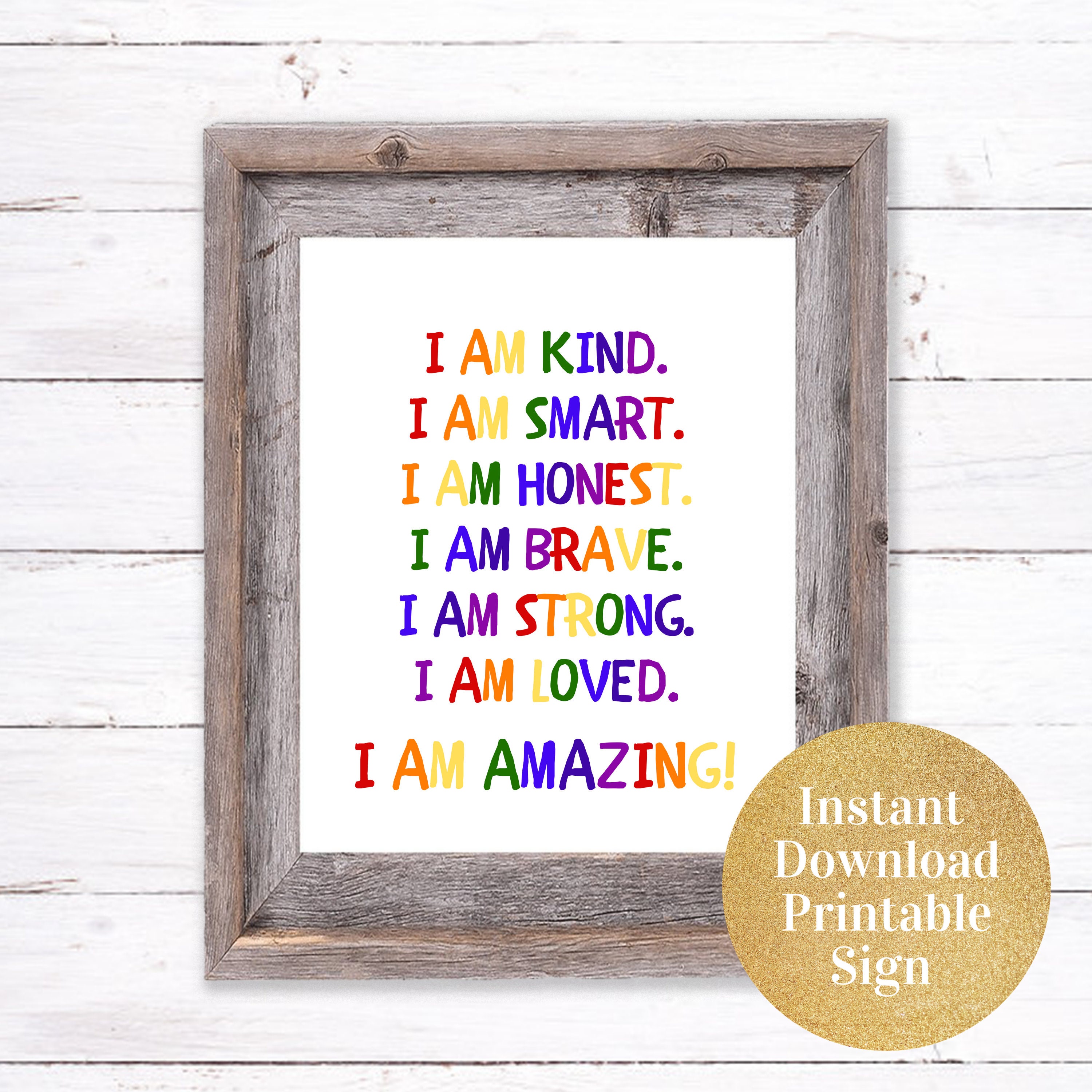 Printable Kindness Poster Be Kind Print Playroom Wall Art - Etsy