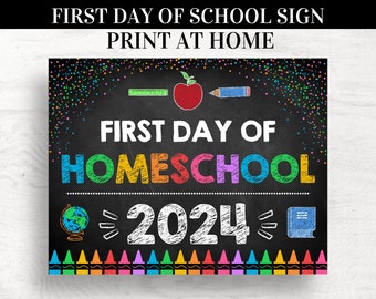 First Day of Homeschool Sign 1st Day of School Printable First Day of ...