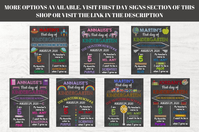 Unicorn First Day of School Sign Printable Girl Back to - Etsy