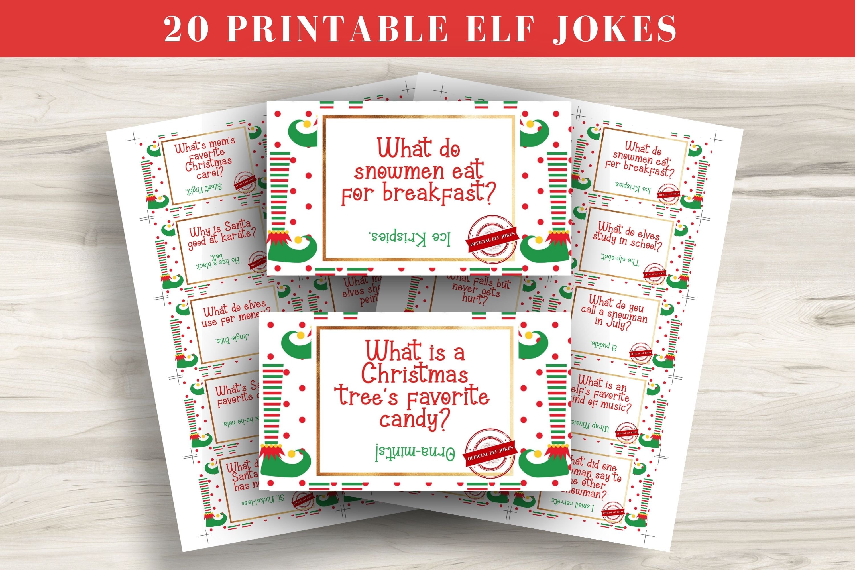 Elf Jokes Elf Accessories Elf Notes Printable Elf Props | Etsy