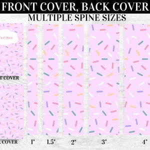 Sprinkles Binder Cover Printable, Girly Editable Binder Cover Template ...