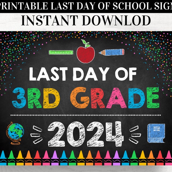 Last Day of Third Grade 2024, Last Day of School - Etsy UK