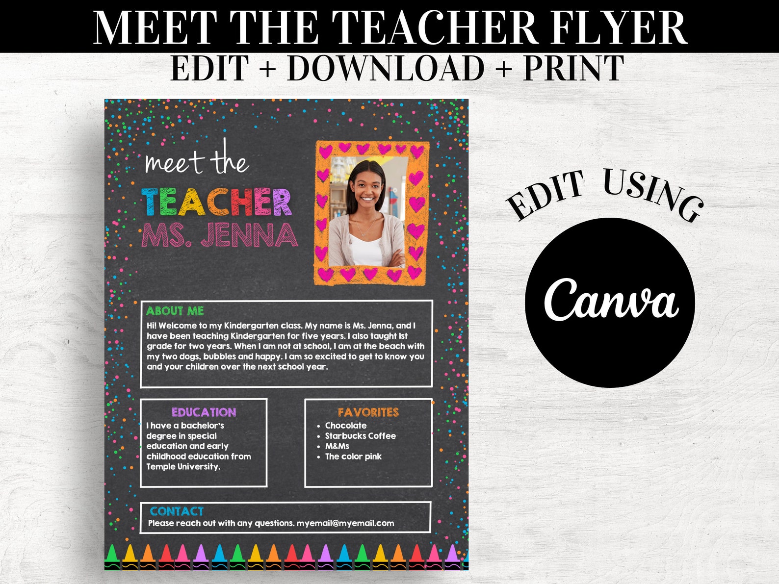 Editable Meet the Teacher Letter Template, Back to School Flyer, Edit ...
