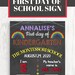 Girl First Day of School Sign Printable Rainbow Back to - Etsy