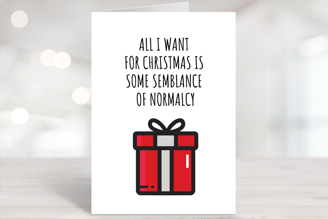 Funny Christmas Card Printable, Social Distance Holiday Greeting ...