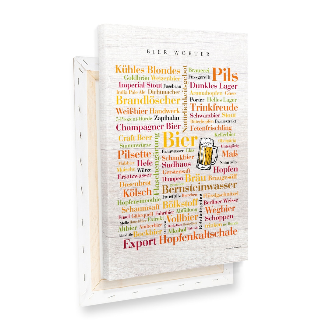 Canvas Beer Words Stretcher Frame - Etsy