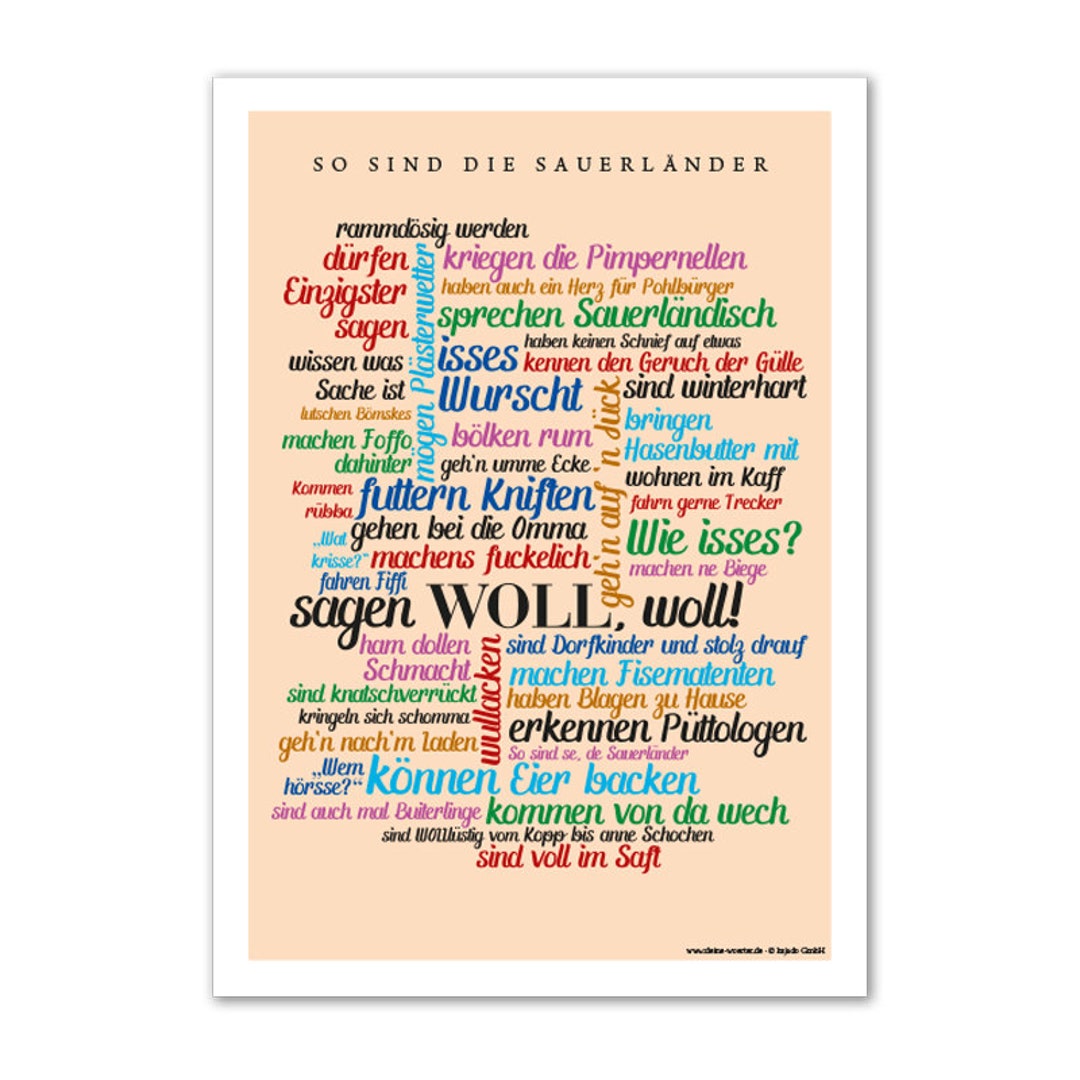 Poster So sind die Sauerländer - Etsy.de
