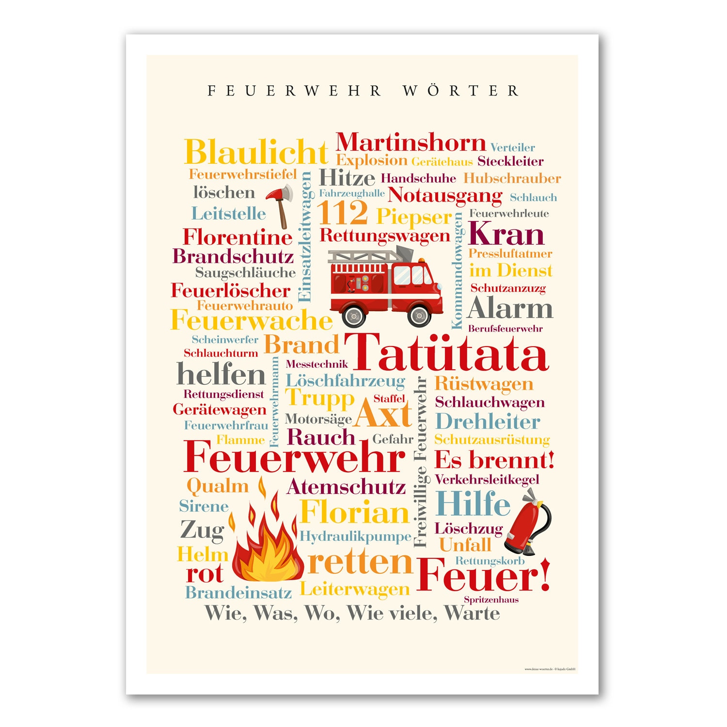 Poster Fire Department Words - Etsy