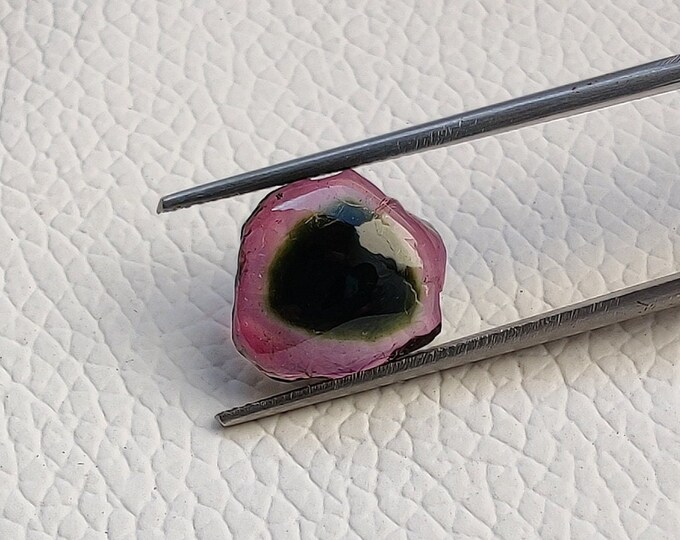 Natural Watermelon Tourmaline Bio Color Gemstone Raw Rough , 6.80 Carat ...