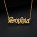Personalized Old English Name Gold Necklace for Women Best - Etsy