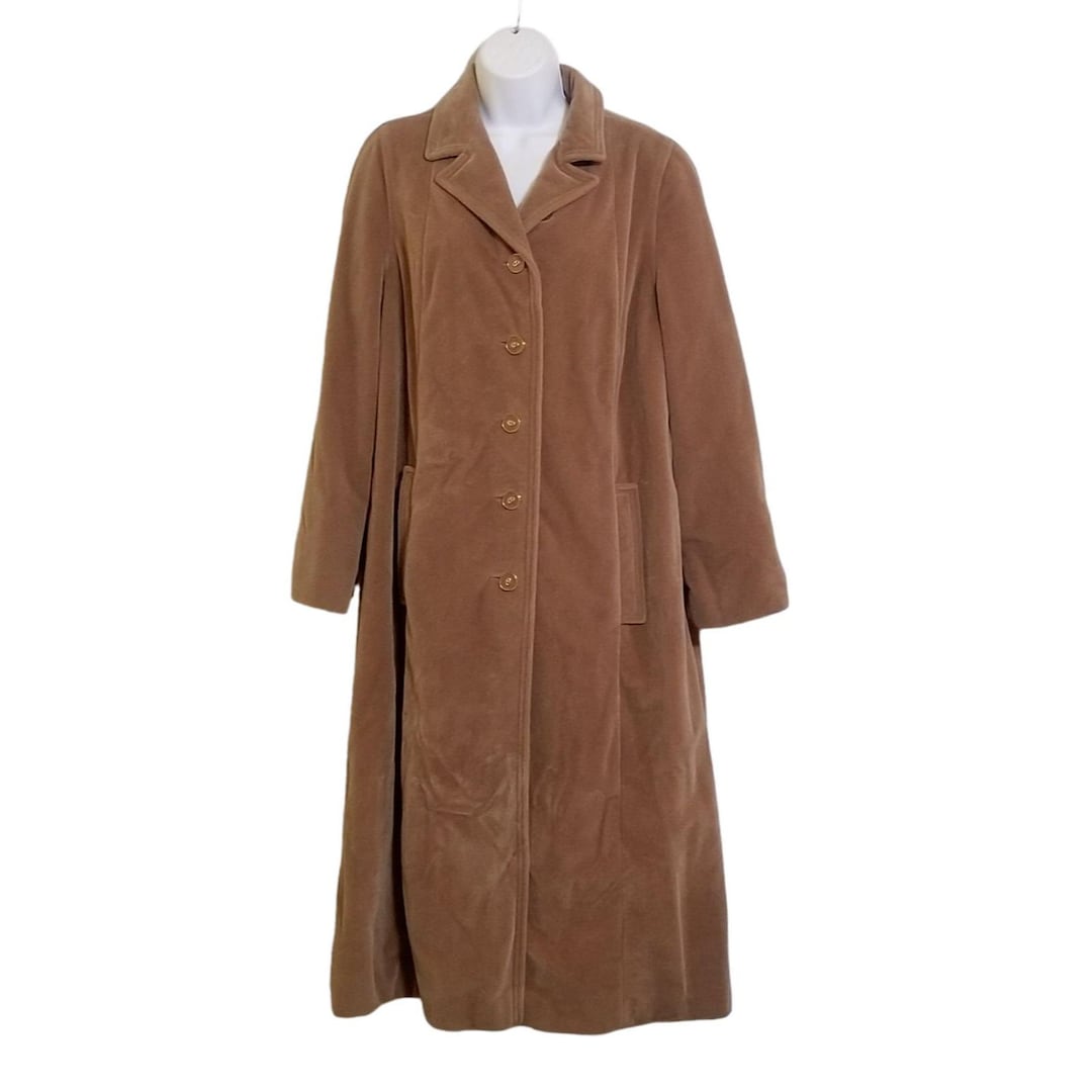 Juli De Roma Kajjmir Coat Vintage Brown Womens M Button Front Man-made ...