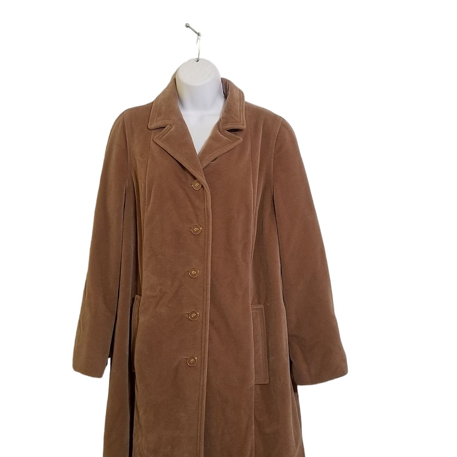 Juli De Roma Kajjmir Vintage Coat Brown Womens M Button Front Man-made ...