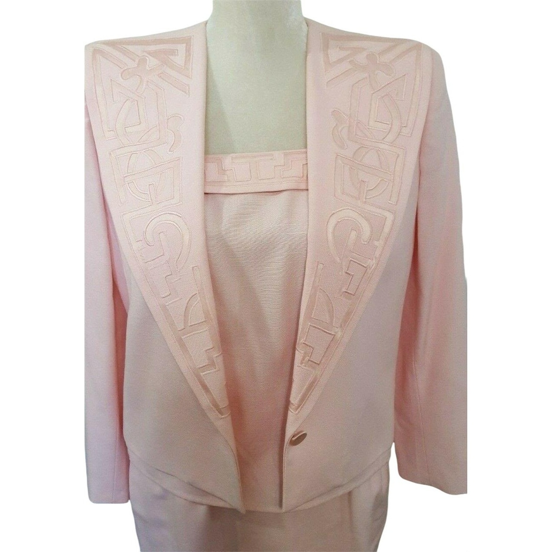 Nolan Miller DYNASTY COLLECTION Pink 3PC Skirt Suit W/cami - Etsy