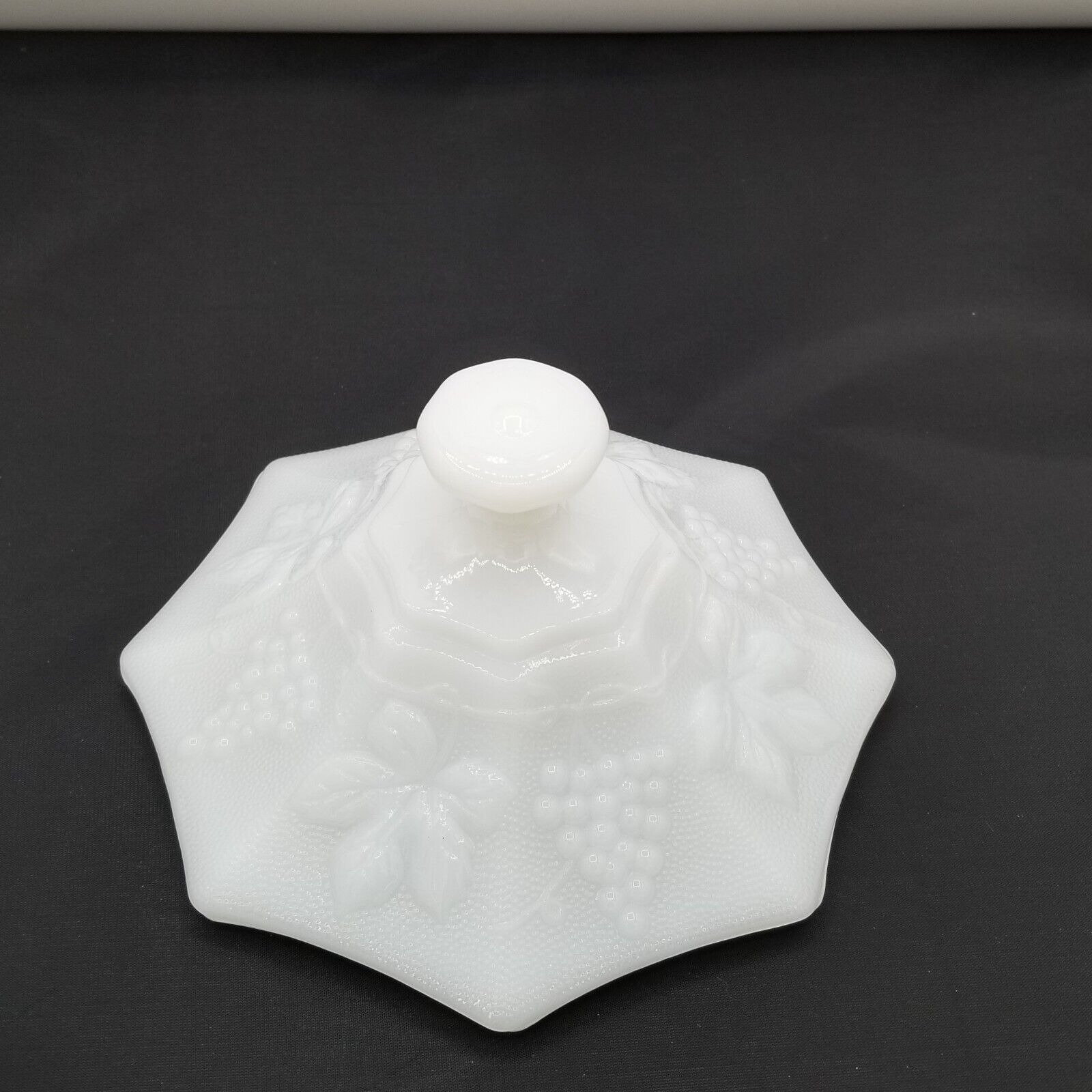 Vintage Milk Glass Footed Compote Candy Dish With Lid Grapes - Etsy