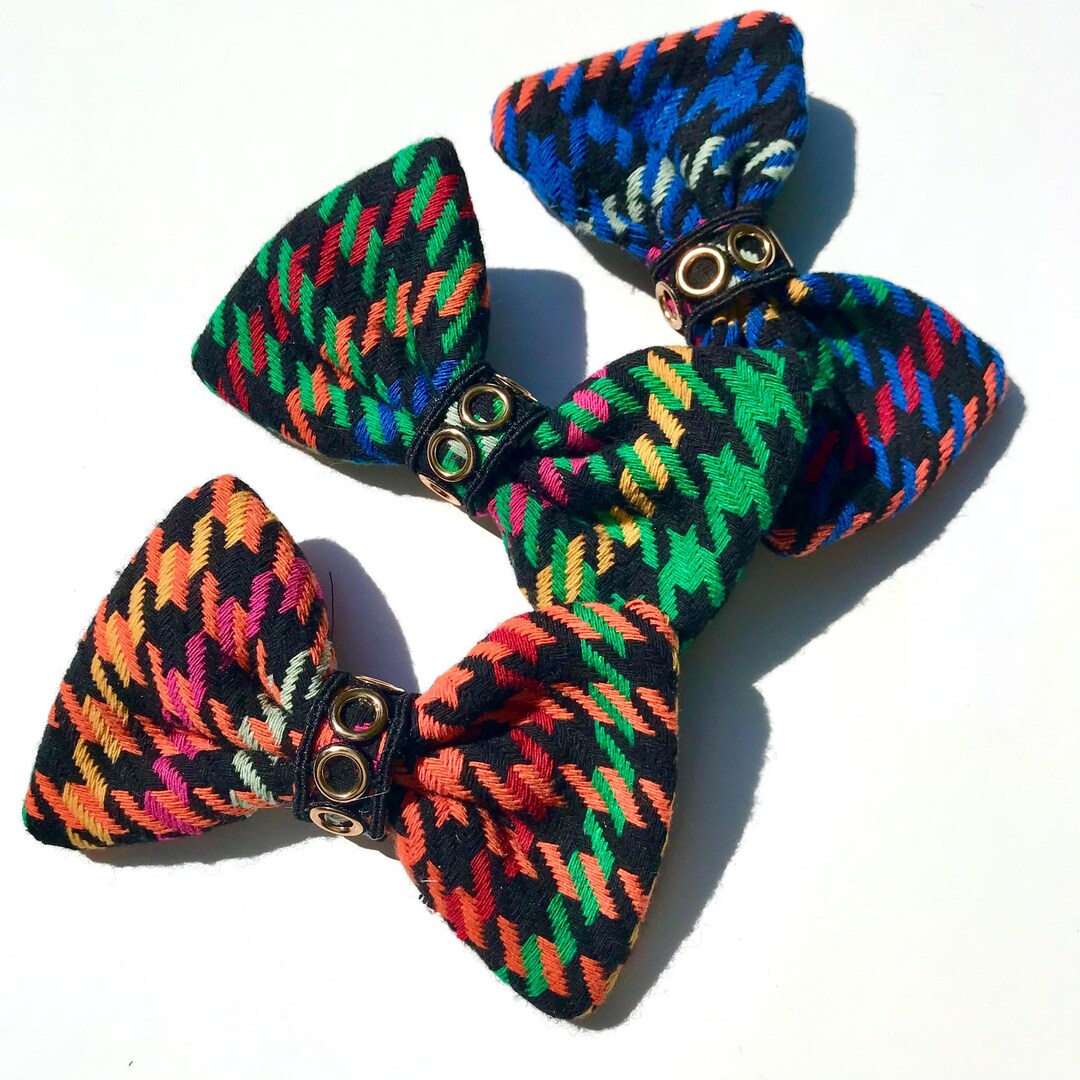 Cat/dog Houndstooth Bow - Etsy