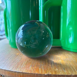 Vintage Glass Paperweight, Crystal Ball, Neutral Home & Office Decor ...