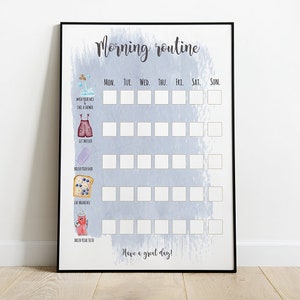 Printable Routine Flip Chart MORNING ROUTINE Kids Routine Chart Daily ...