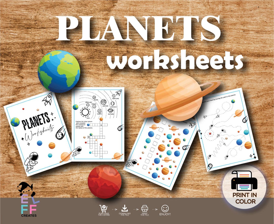 Printable Planets Worksheets - Solar System Activity Book - Homeschool ...