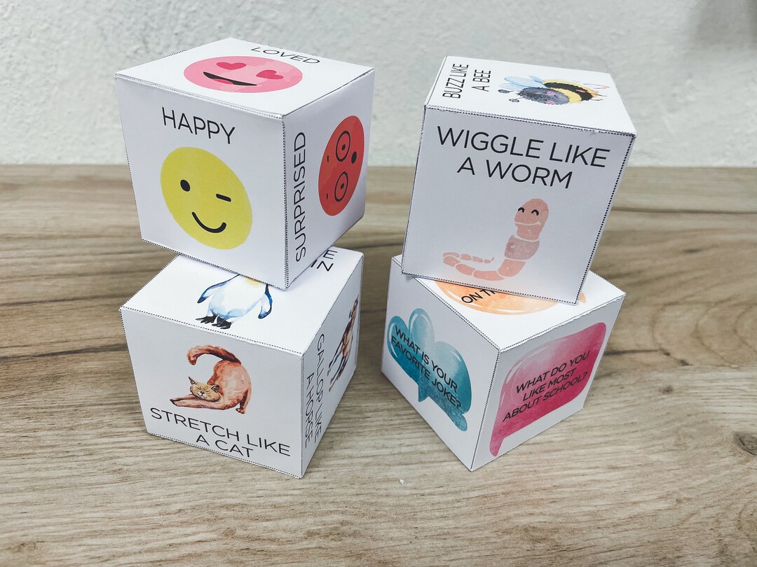 ACTION DICE - Activity Cube - Activity Game for Toddlers,montessori ...