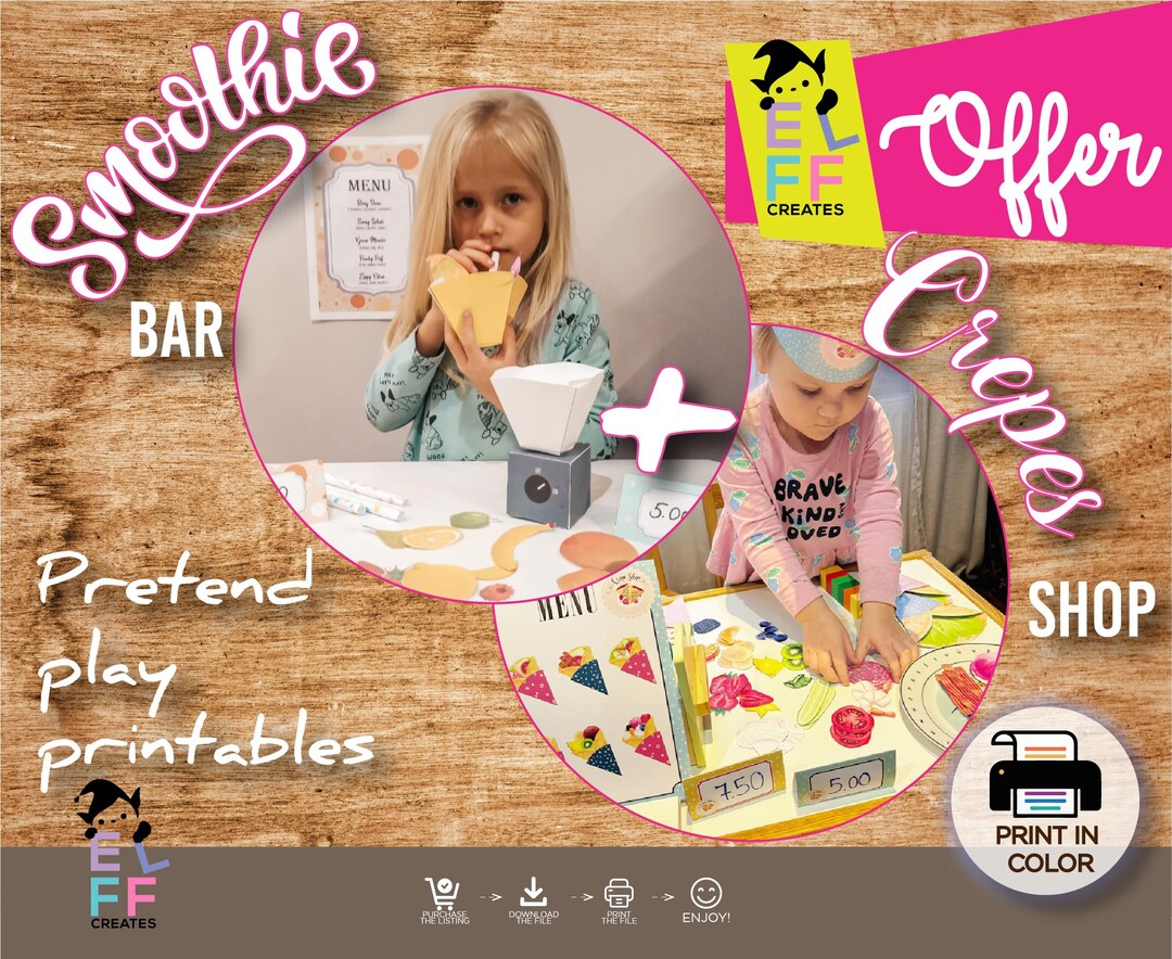 Pretend Play Printables for Kids Paper Craft Activity Toddler ...