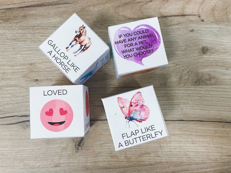 ACTION DICE - Activity Cube - Activity Game for Toddlers,montessori ...