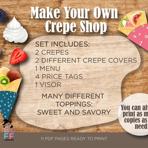 Printable Crepes Set for Kids - Paper Craft Activity - Toddler ...