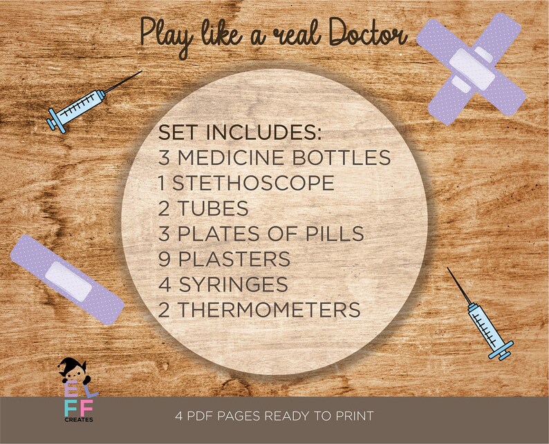 Printable Doctor Kit for Kids Paper Craft Activity Toddler Activities ...