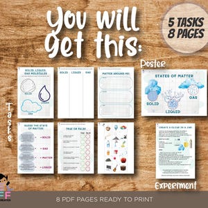 STATES of MATTER Activity -solid, Liquid, Gas - Preschool, Homeschool ...