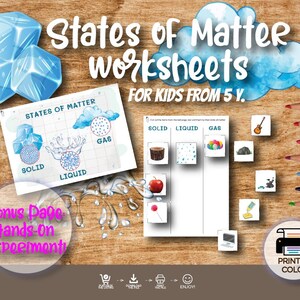 STATES of MATTER Activity -solid, Liquid, Gas - Preschool, Homeschool ...