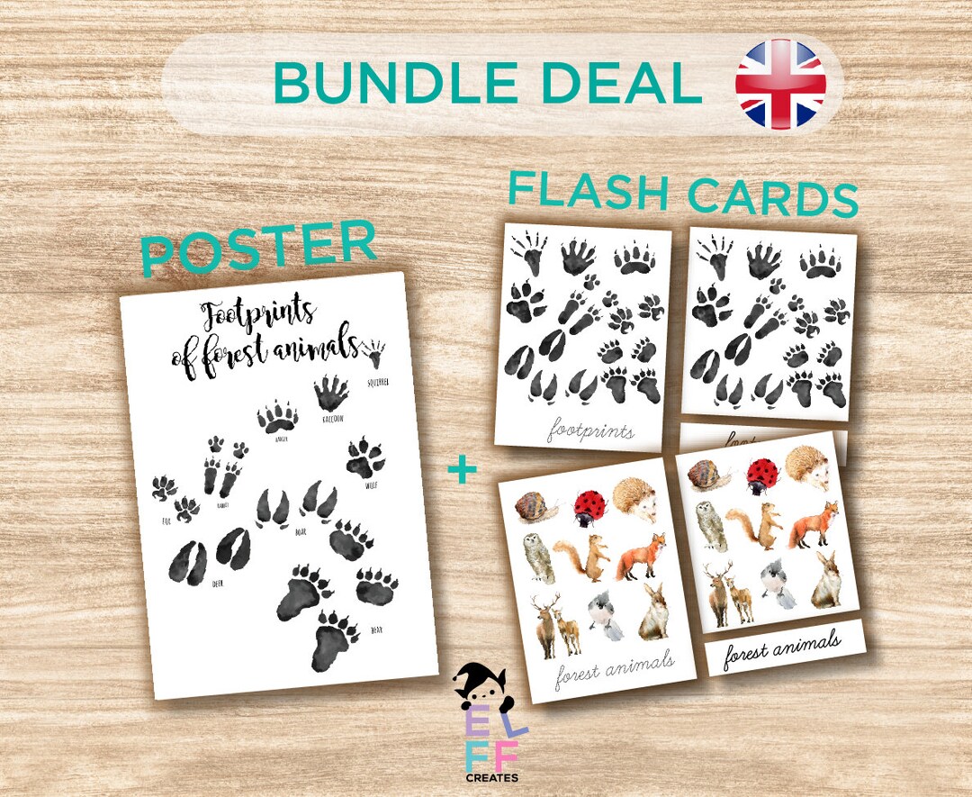 FOREST ANIMALS Bundle Deal Printable Montessori Cards and Poster ...