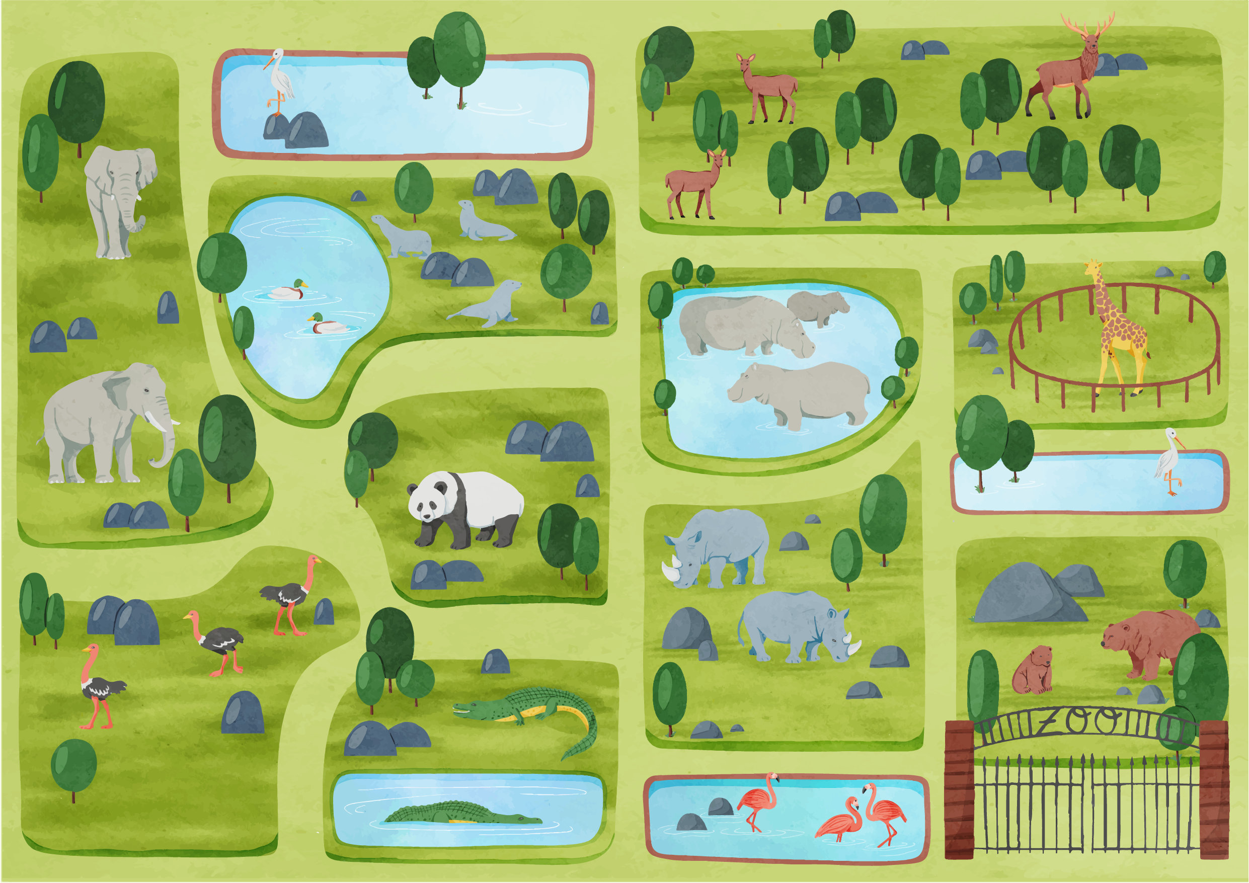 Zoo Map For Kids